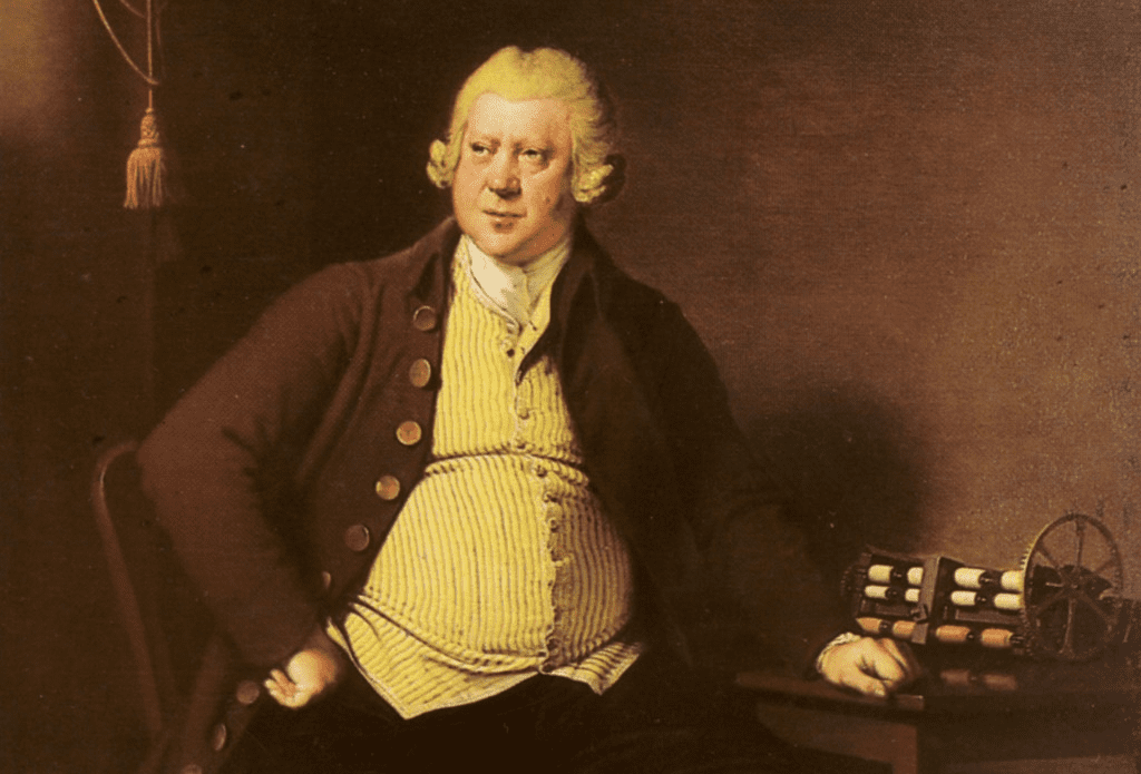 Richard Arkwright, a man who invented the water frame and improved ...
